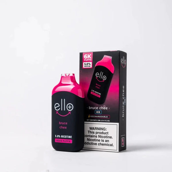 BLVK ELLO PLUS DISPOSABLE BRUCE CHEE ICE - 6000 PUFFS – Chasemycloud