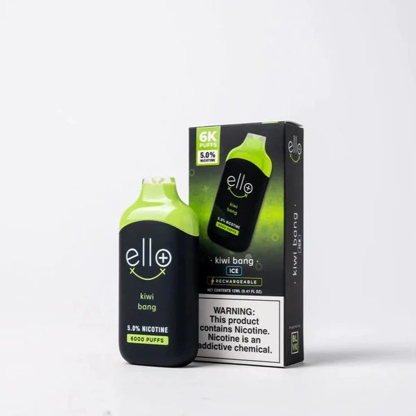 BLVK ELLO PLUS DISPOSABLE KIWI BANG ICE - 6000 PUFFS – Chasemycloud